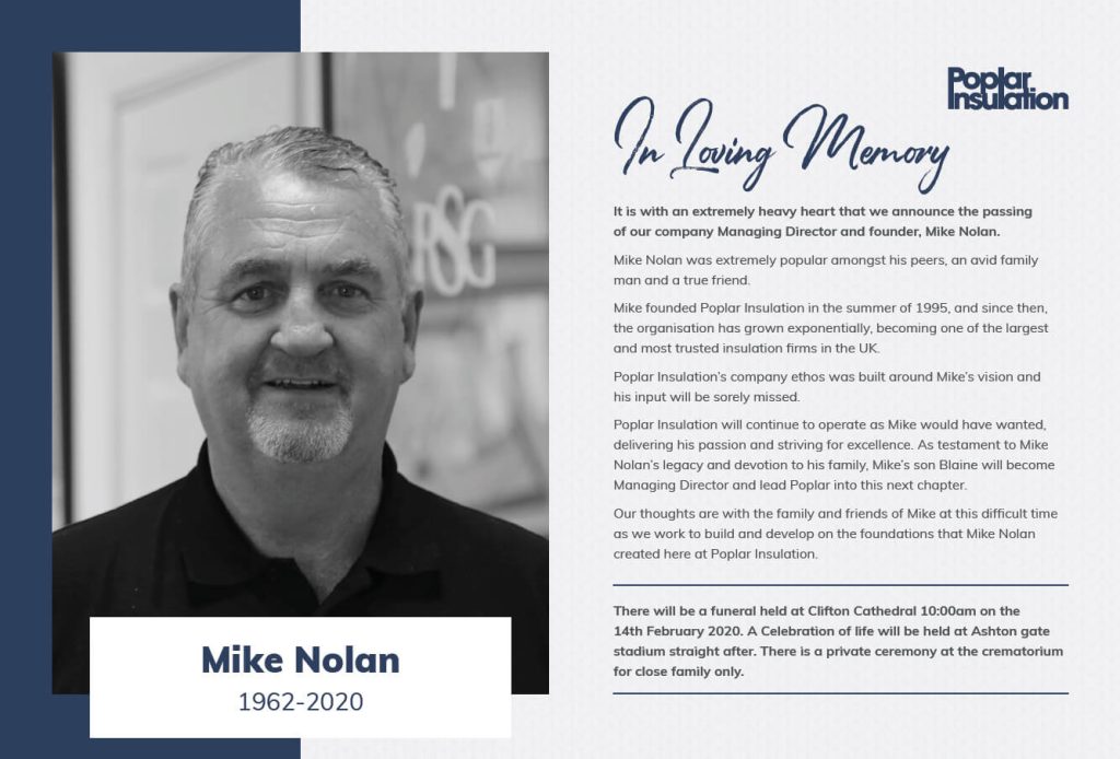 In Loving Memory of Mike Nolan | Poplar Insulation